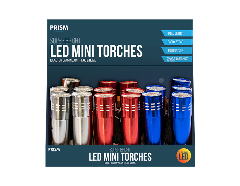24 x Mini LED 3.5" Torches With PDQ | Buy Mini LED Torches Wholesale UK ...