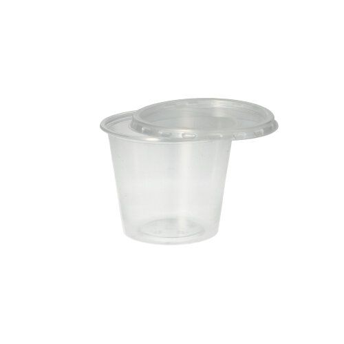 Buy 125ml Round Clear Plastic Tubs Containers with Lids(Pack of 50pcs ...