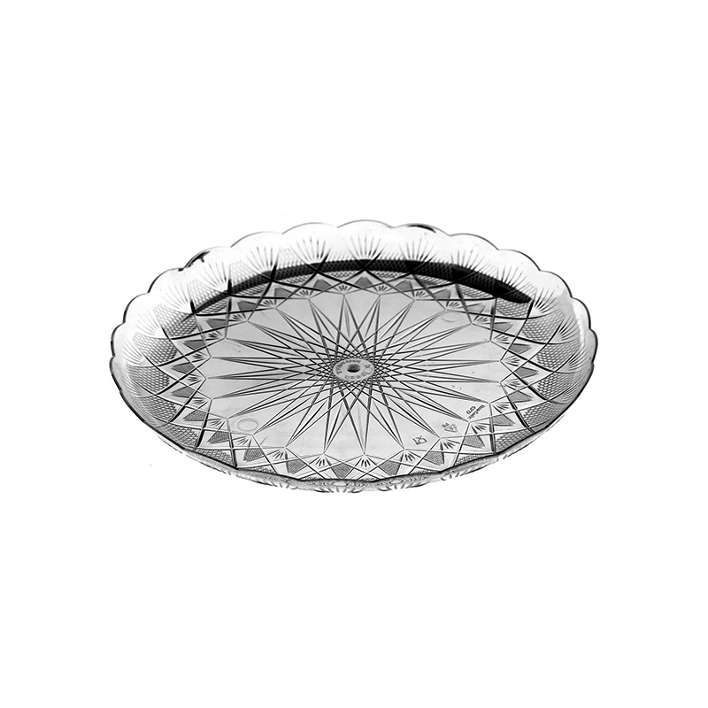 Clear plastic plate store